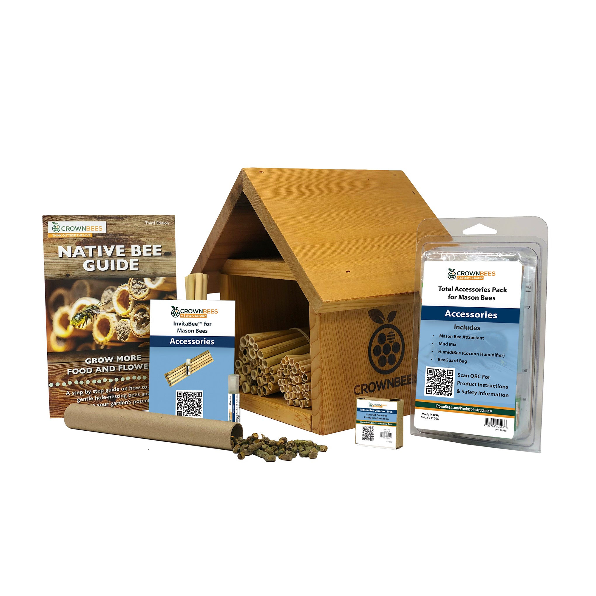 Buy Mason & Leafcutter Bees, Houses & Nesting Materials | Crown Bees