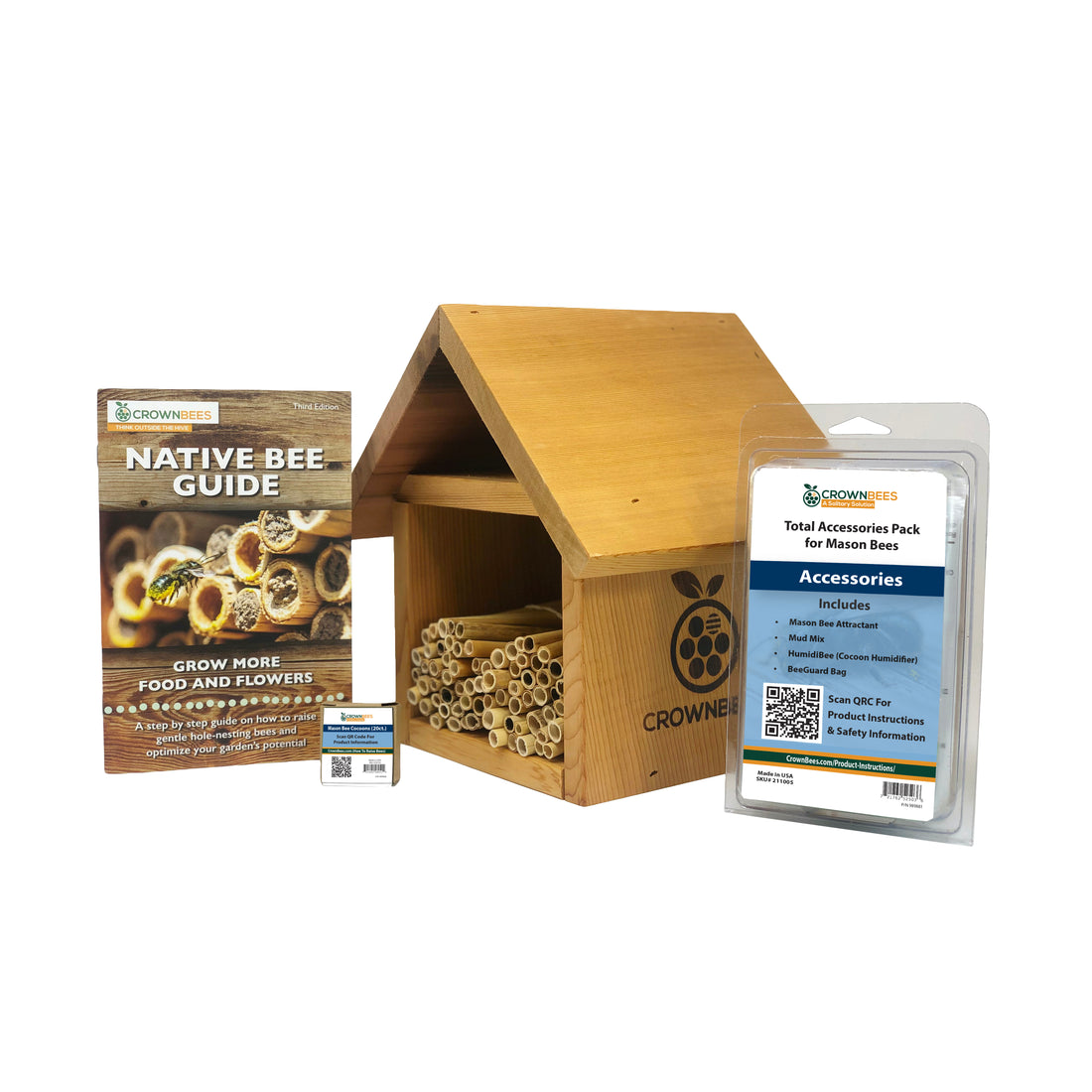Buy Mason & Leafcutter Bees, Houses & Nesting Materials | Crown Bees