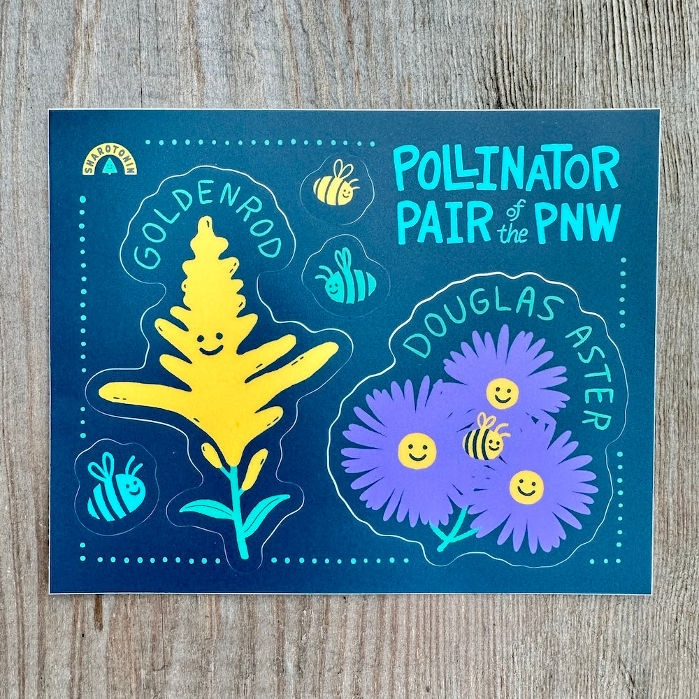 Pollinator Pair of the PNW Sticker Sheet